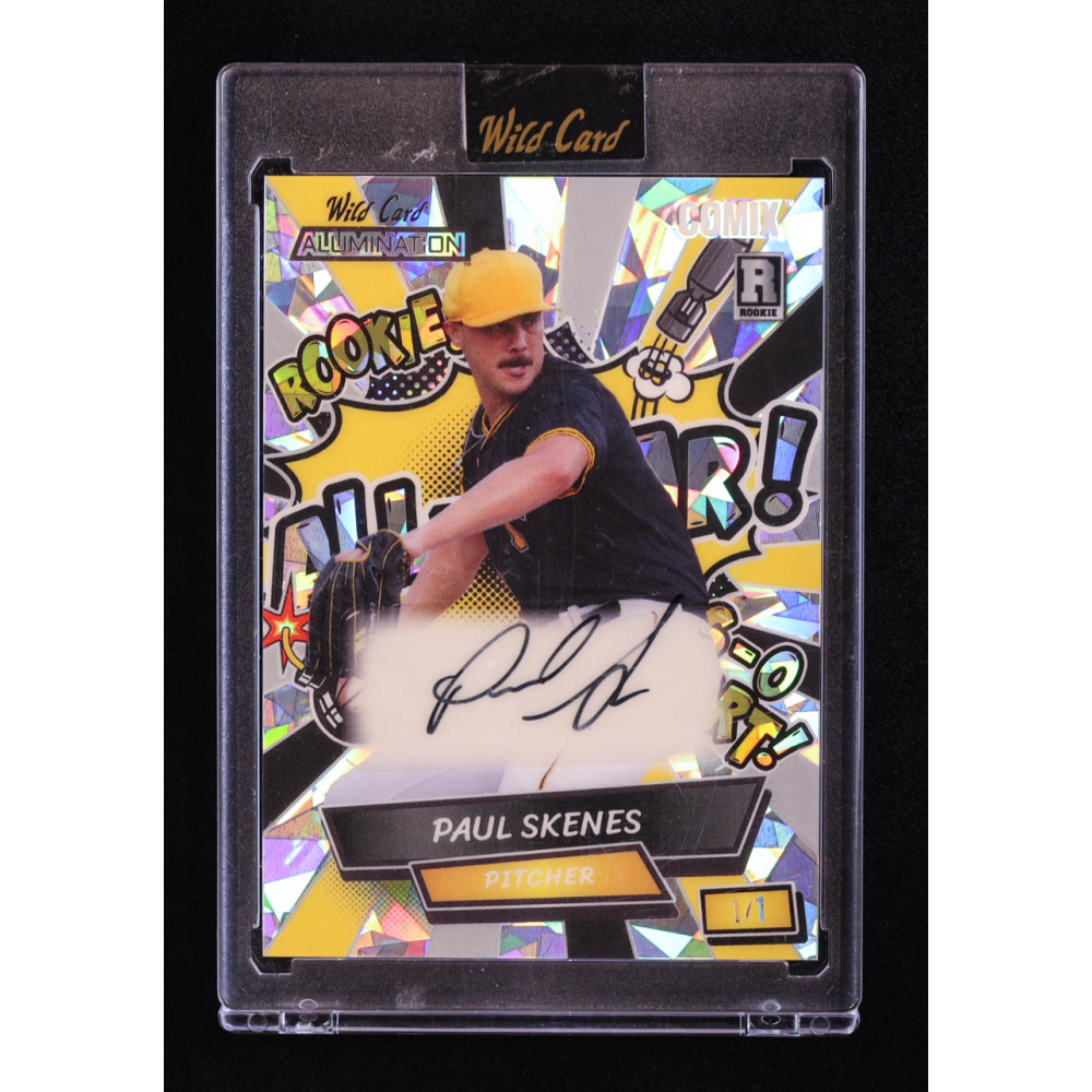 Paul Skenes 2024 Wild Card Alumination Comix Autograph Crystal Silver # ...