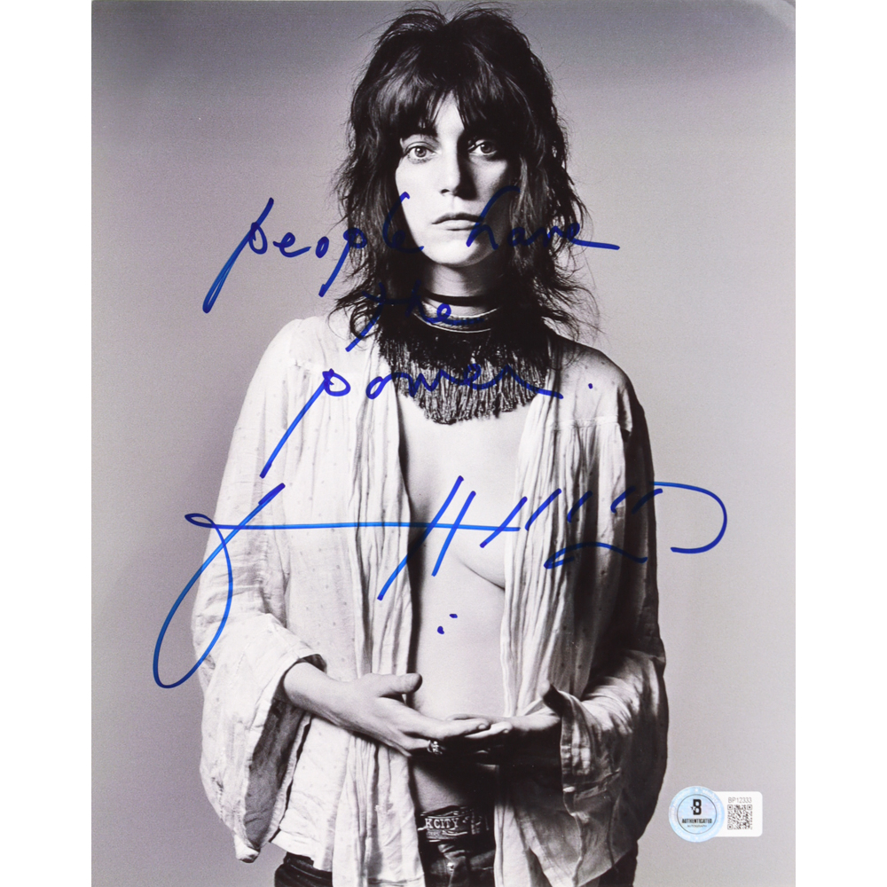 Patti Smith Signed 8x10 Photo Inscribed "People Have The Power ...
