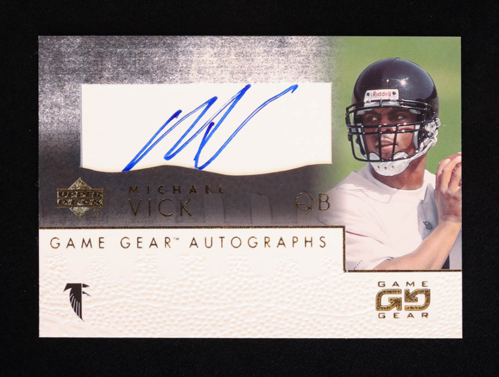 Michael Vick 2001 UD Game Gear Autographs #MVGS SP RC | Pristine Auction