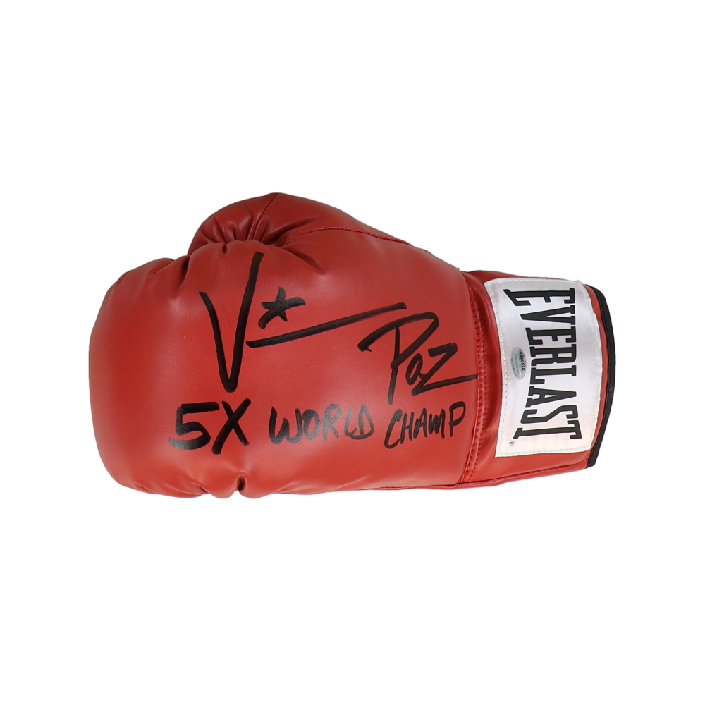 Vinny 'Paz' Pazienza Signed Everlast Boxing Glove Inscribed "5x World ...