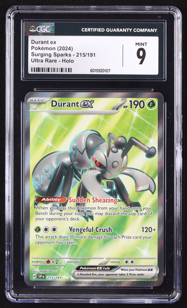 Durant ex 2024 Pokemon Surging Sparks #215 (CGC 9) | Pristine Auction