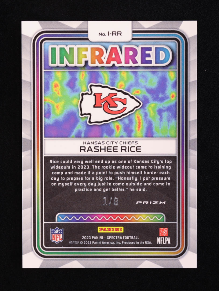 Rashee Rice 2023 Panini Spectra Infrared Neon Splatter #17 RC #1/8 ...