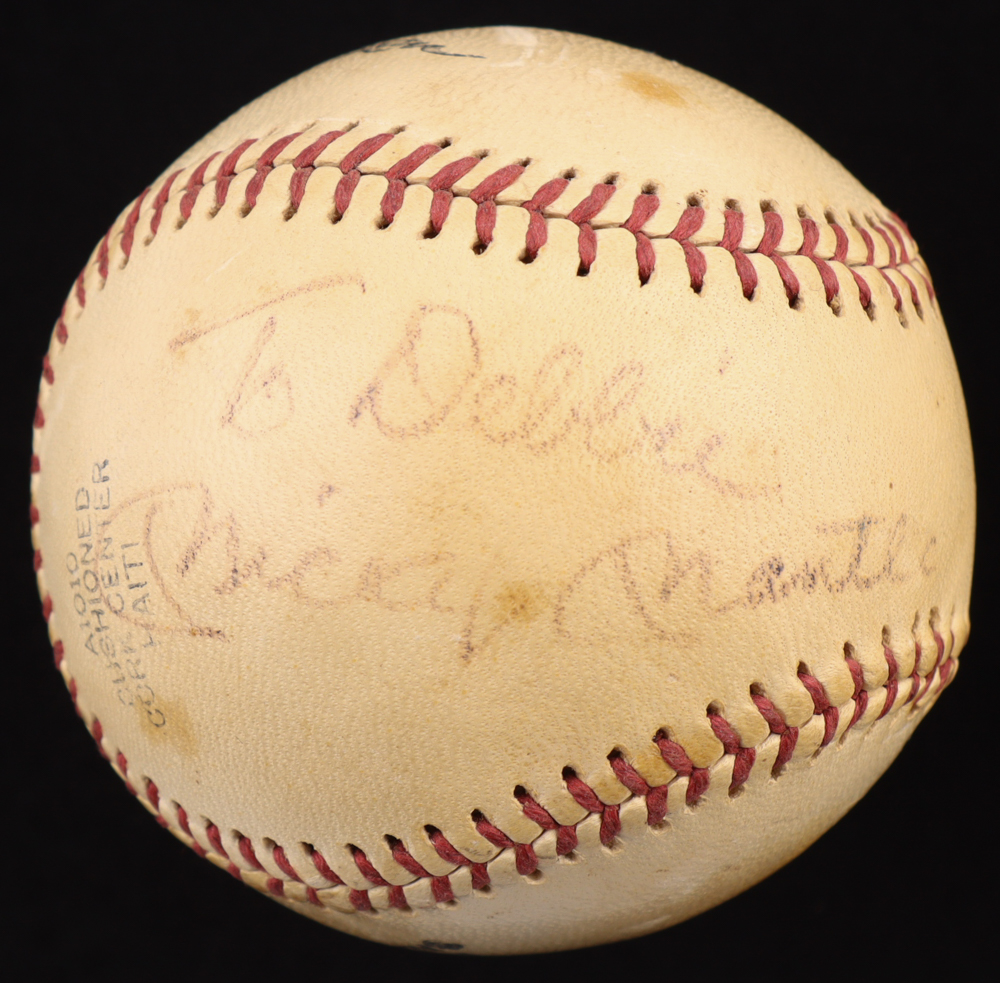 Mickey Mantle Signed OAA Baseball Inscribed "To Debbie" (Beckett) | Pristine Auction