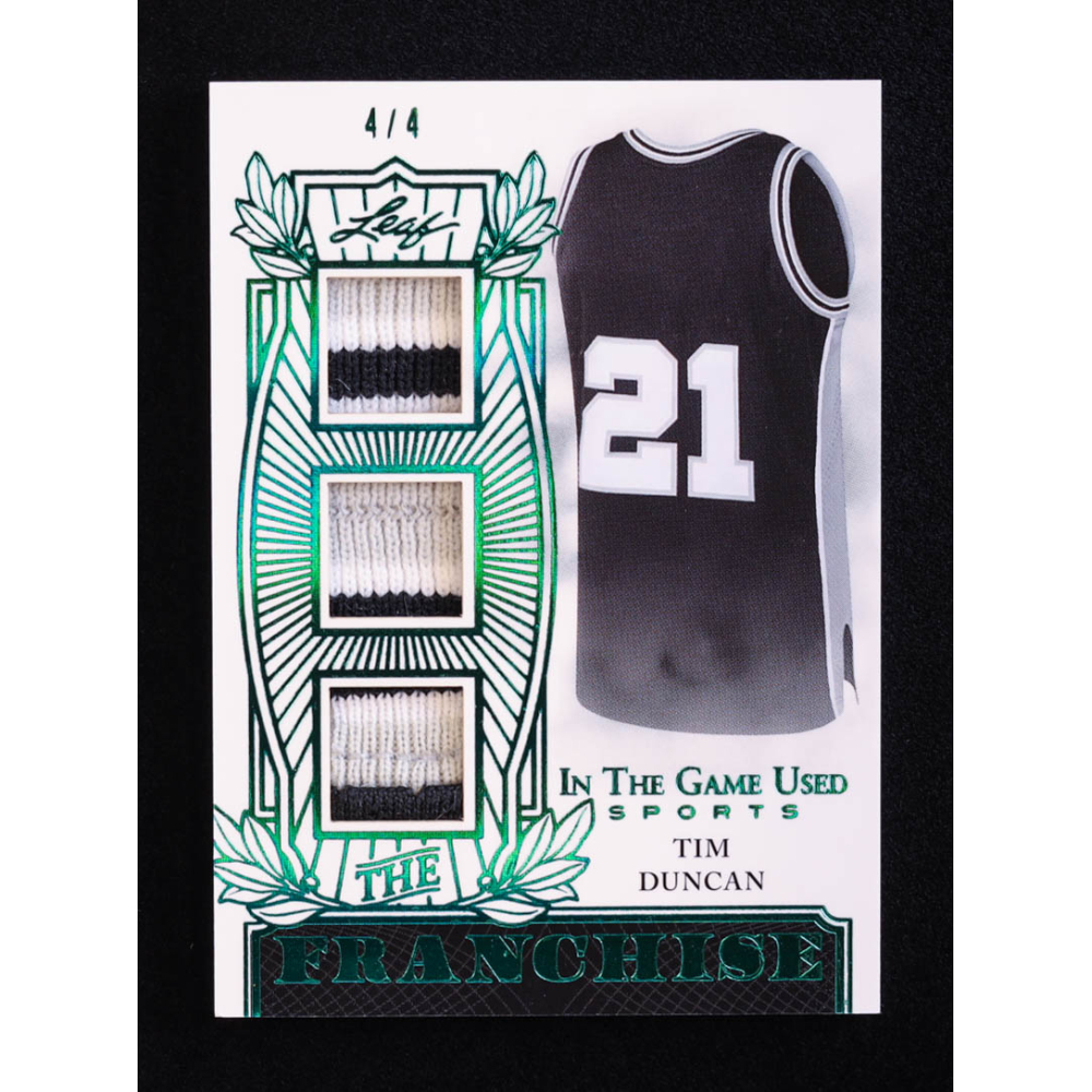 Tim Duncan 2024 Leaf ITG Used Sports The Franchise Spectrum Green # ...