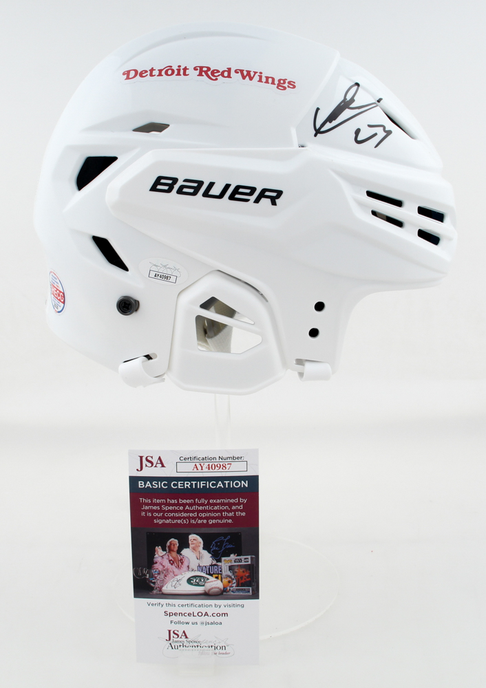 Lucas Raymond Signed Full-Size Hockey Helmet (JSA) | Pristine Auction