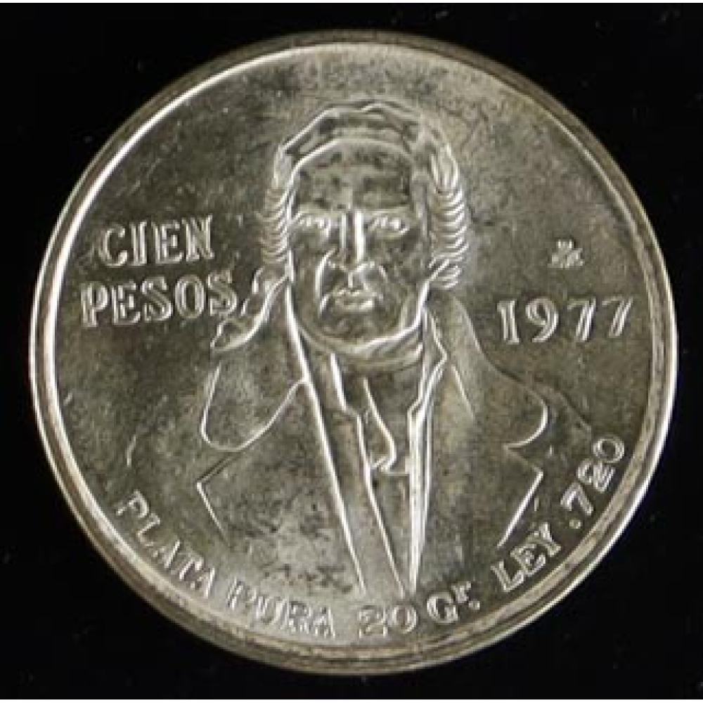 1977 Mexico 100 Cein Pesos - 20 grams Silver .720 | Pristine Auction