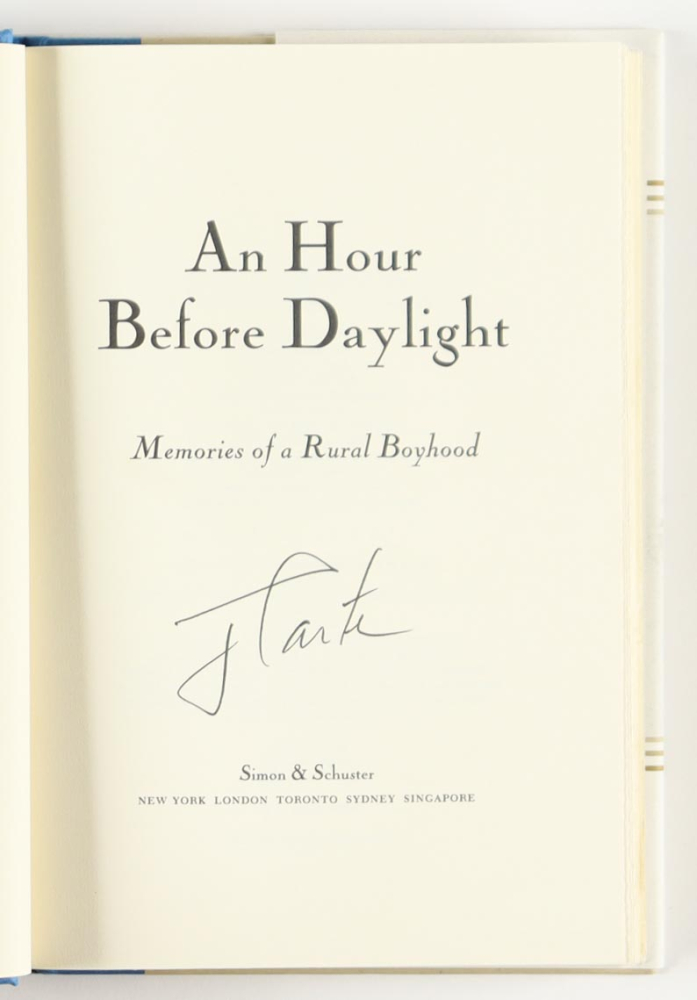 Jimmy Carter Signed "An Hour Before Daylight" Hardcover Book (JSA ...
