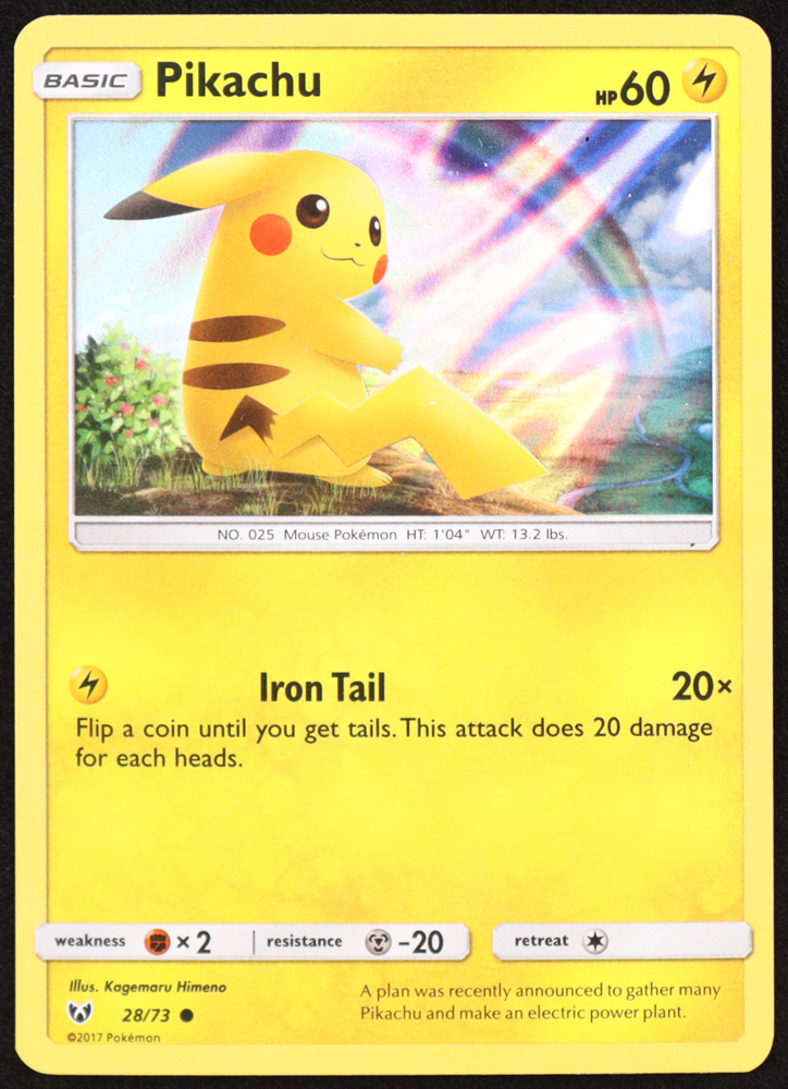 Pikachu Pokemon 2017 Shining Legends #28 Holo | Pristine Auction