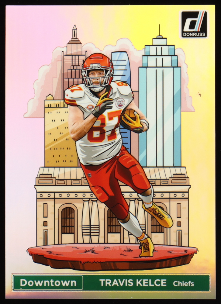 Travis Kelce 2024 Panini Donruss Football Oversized Downtown Jumbo #7 ...