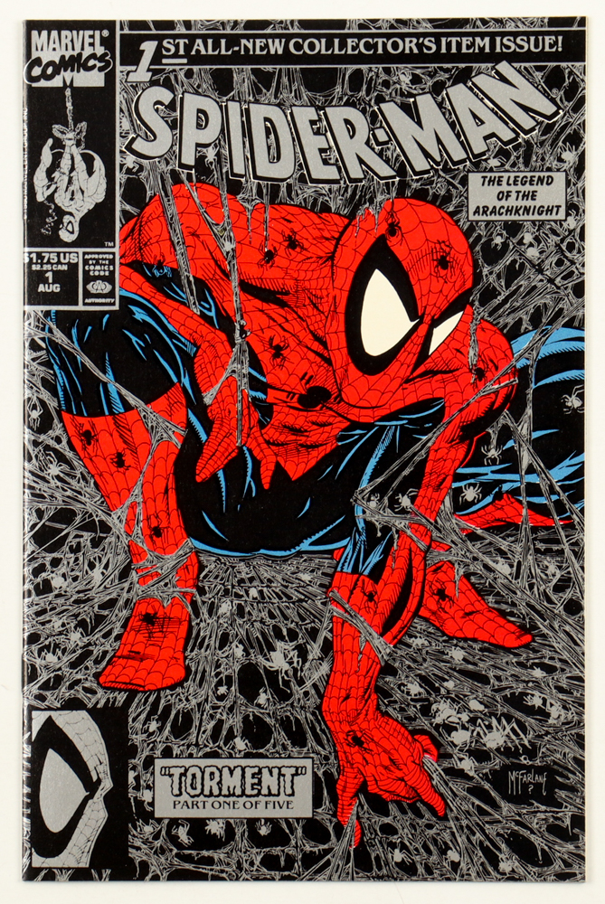 1990 "Spider-Man" Issue #1 Silver Variant Marvel Comic Book | Pristine ...