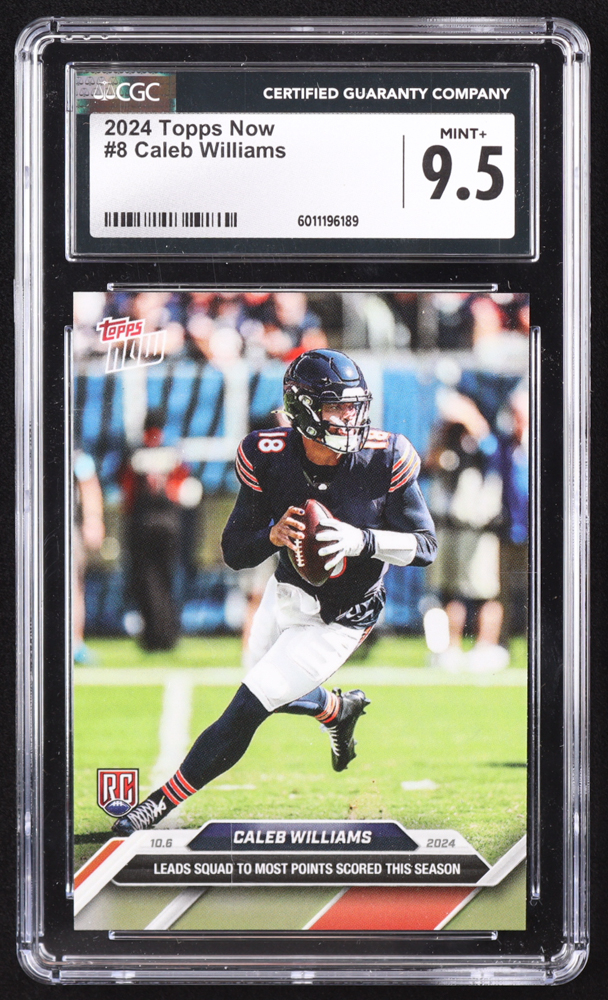 Caleb Williams 2024 Topps Now #8 RC (CGC 9.5) | Pristine Auction