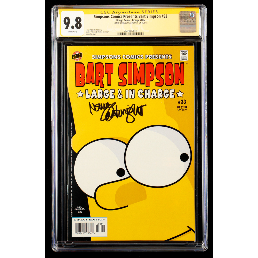 Nancy Cartwright Signed 2006 "Simpsons Comics Presents: Bart Simpson ...