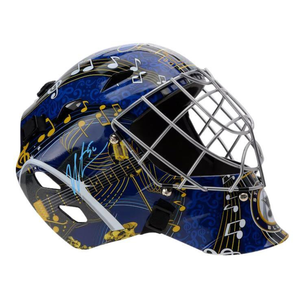 Jordan Binnington Signed Blues Full-Size Goalie Mask (Fanatics ...