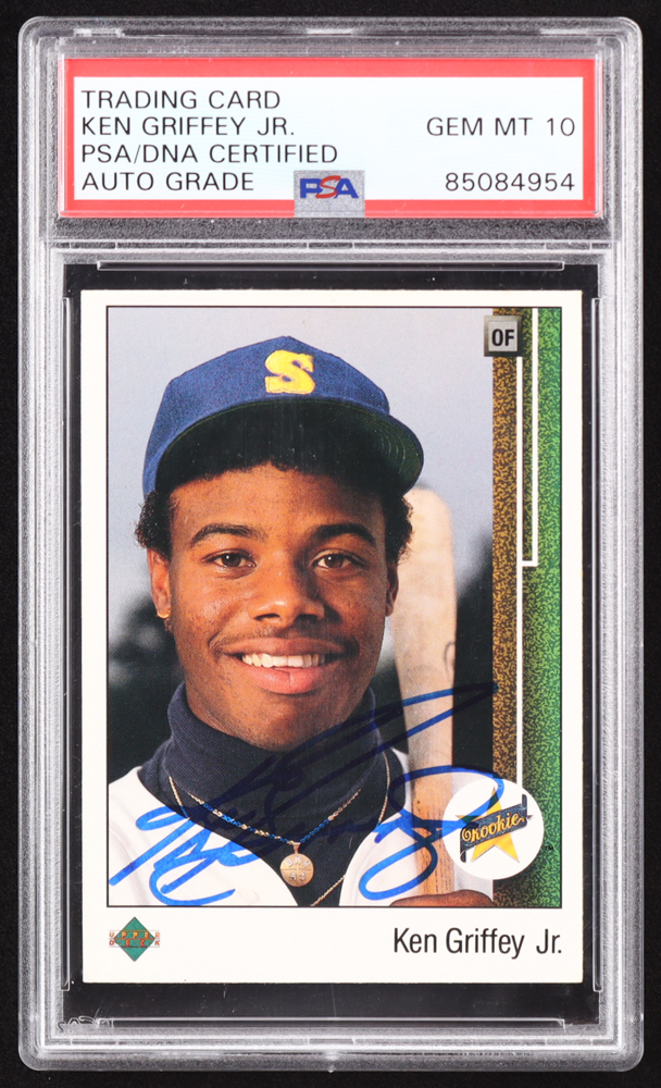 Ken Griffey Jr. Signed 1989 Upper Deck #1 RC (PSA | Autograph Grade 10 ...