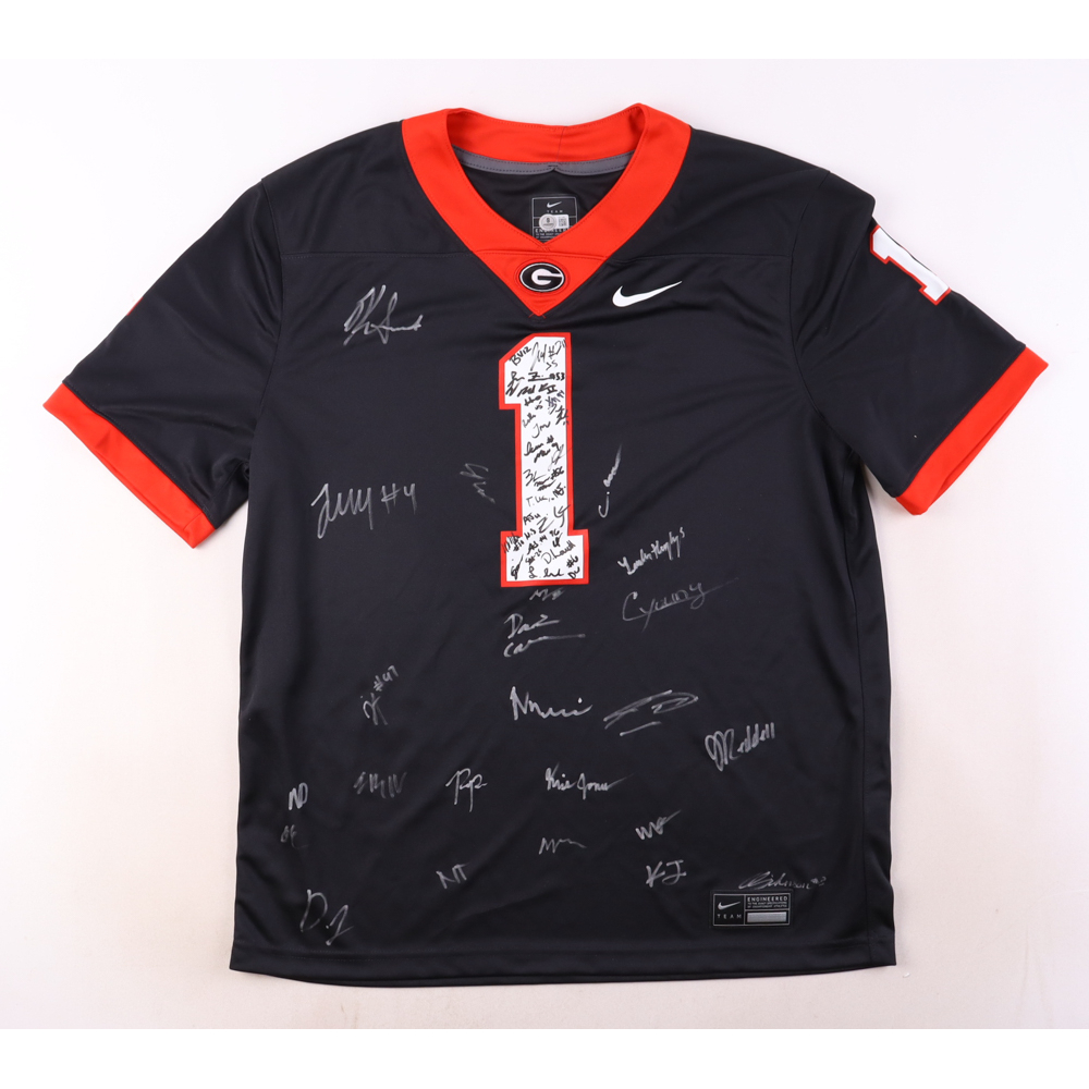 2023-24 Georgia Bulldogs Jersey Signed by (52) with Kirby Smart, Trevor ...