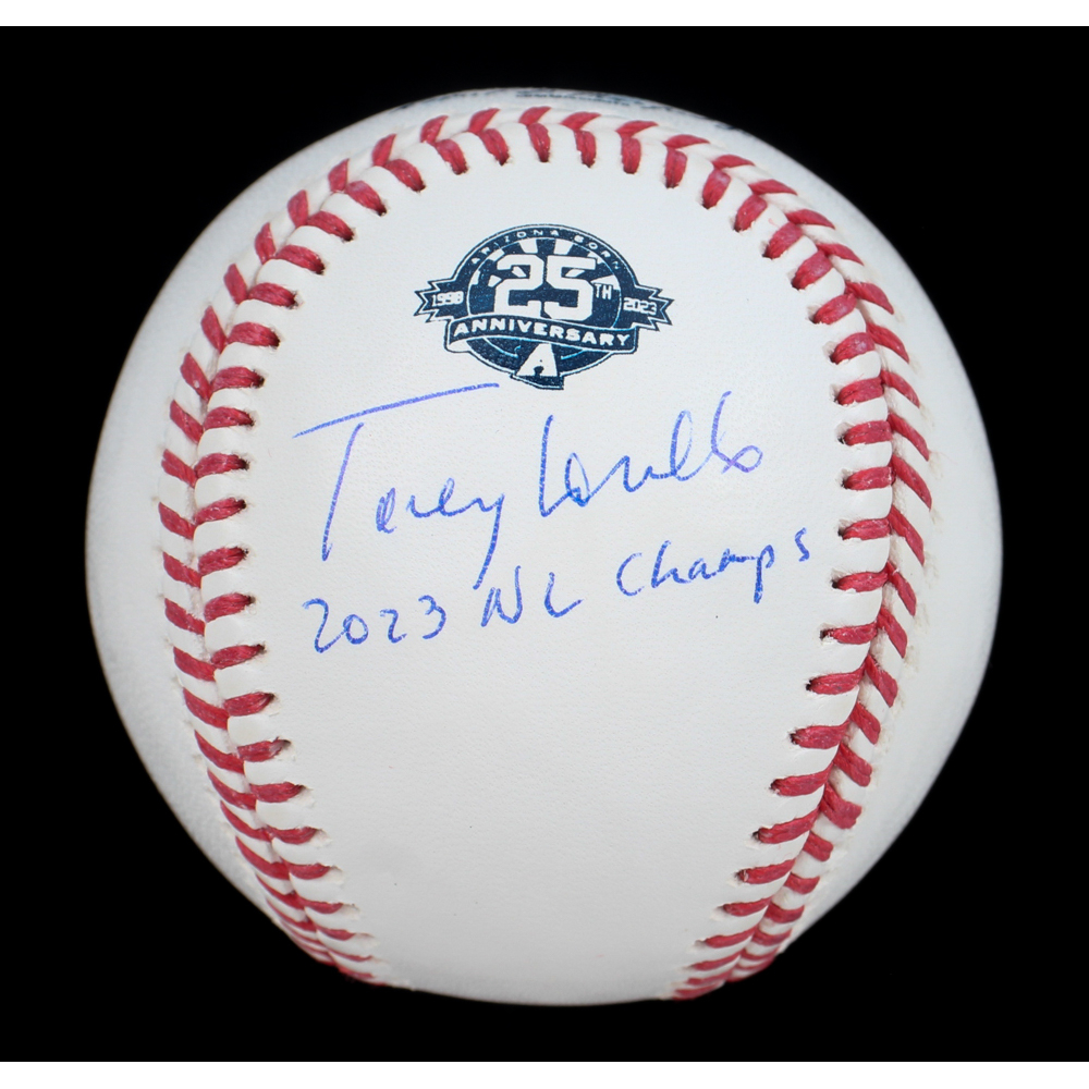 Torey Lovullo Signed Official 25th Anniversary Logo Baseball Inscribed ...