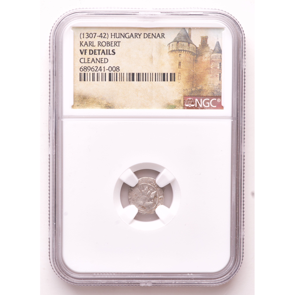 Karl Robert (1307-1342) Medieval Hungary Silver Denar (NGC VF Details ...