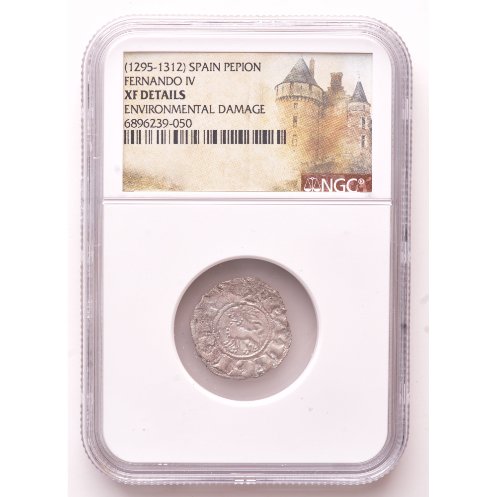Fernando IV “The Summoned” (1295-1312) Medieval Spain Silver Pepion ...