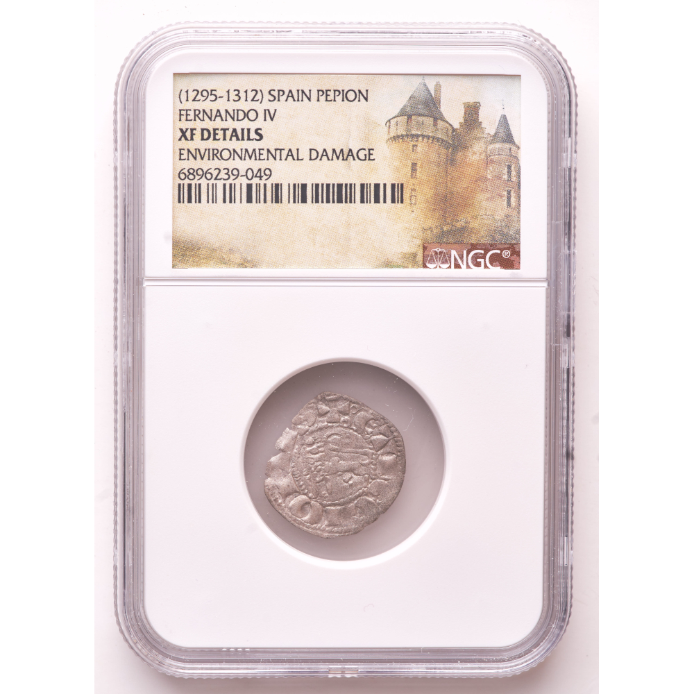 Fernando IV “The Summoned” (1295-1312) Medieval Spain Silver Pepion ...