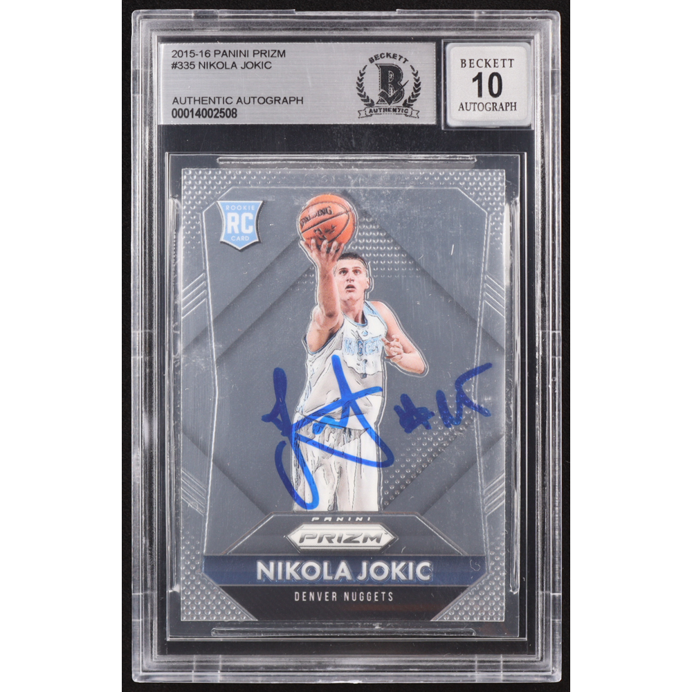 Nikola Jokic Signed 2015-16 Panini Prizm #335 RC (BGS | Auto 10 ...