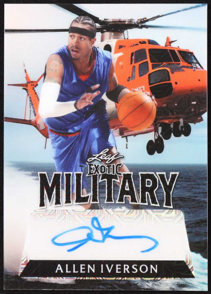 Allen Iverson 2024 Leaf Exotic Military Autographs Mojo Coast Guard # ...