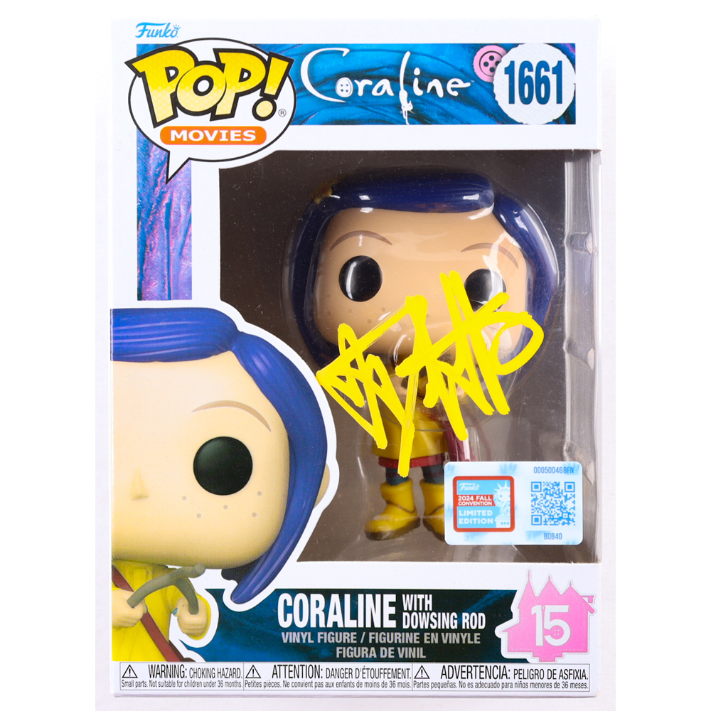 Dakota Fanning Signed "Coraline" #1661 Coraline With Dowsing Rod Funko ...