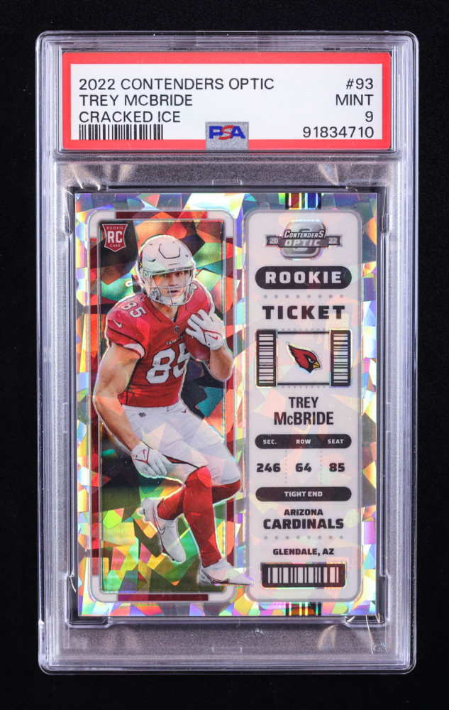 Trey McBride 2022 Panini Contenders Optic Cracked Ice #93 #21/22 RC ...