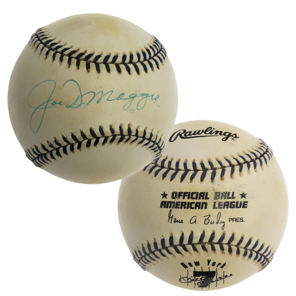 Joe DiMaggio Signed OAL "1996 Mickey Mantle Day" Baseball (PSA ...