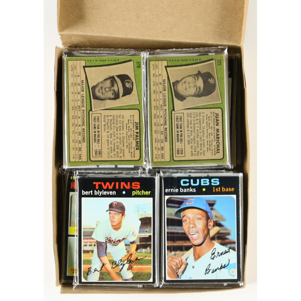 1971 Topps Baseball Cello Fun Pack Vending Box with (20) Packs ...