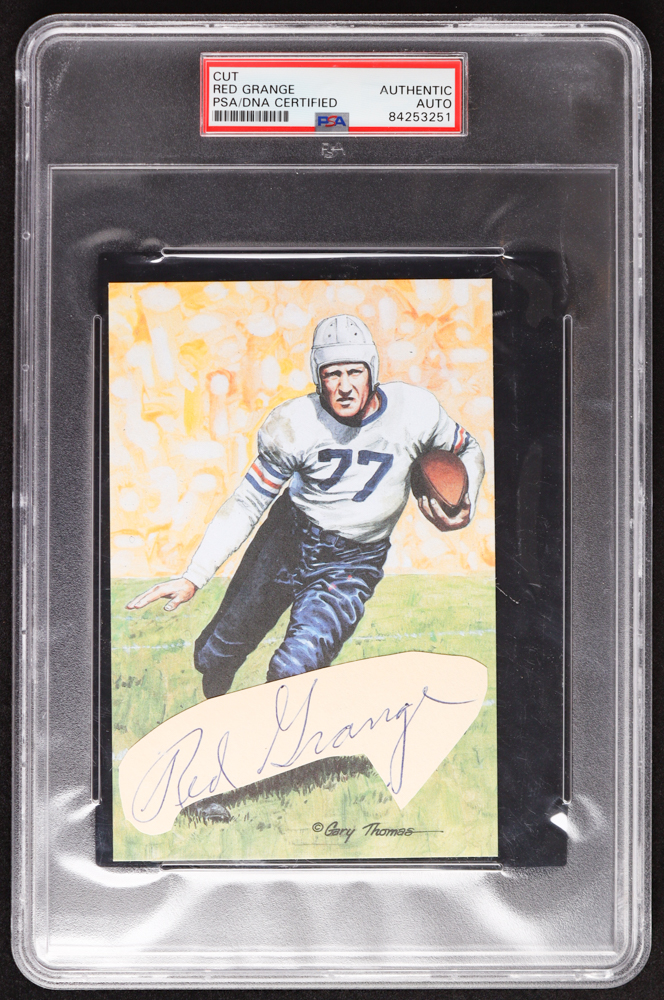 Red Grange Signed Cut (PSA) | Pristine Auction