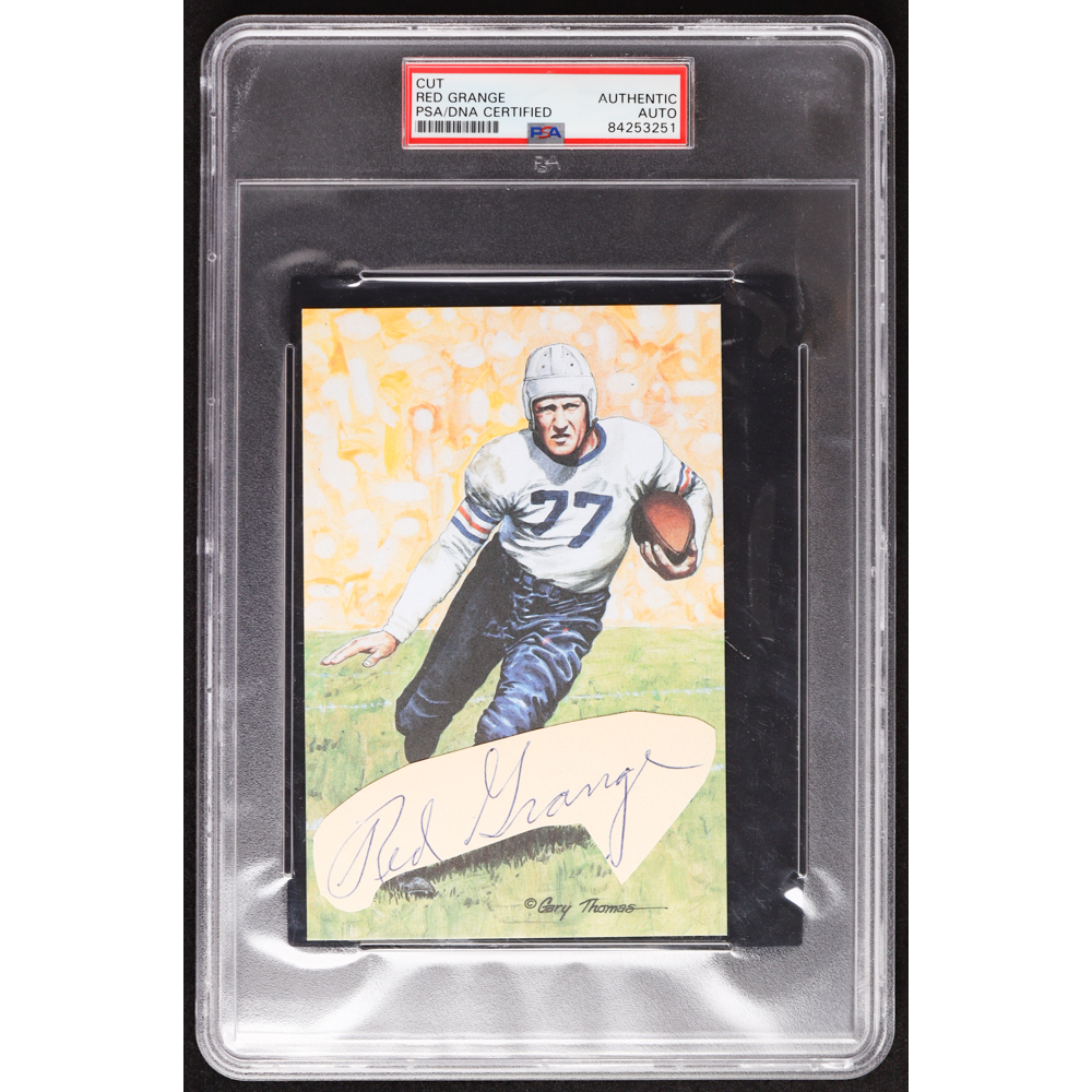 Red Grange Signed Cut (PSA) | Pristine Auction
