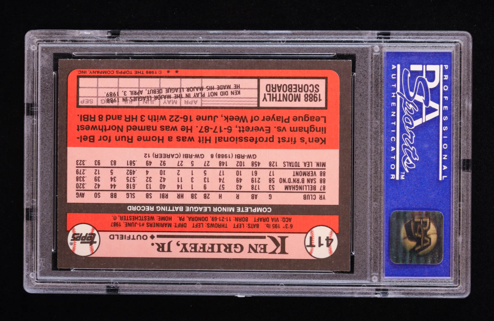 Ken Griffey Jr. 1989 Topps Traded #41T RC (PSA 10) | Pristine Auction