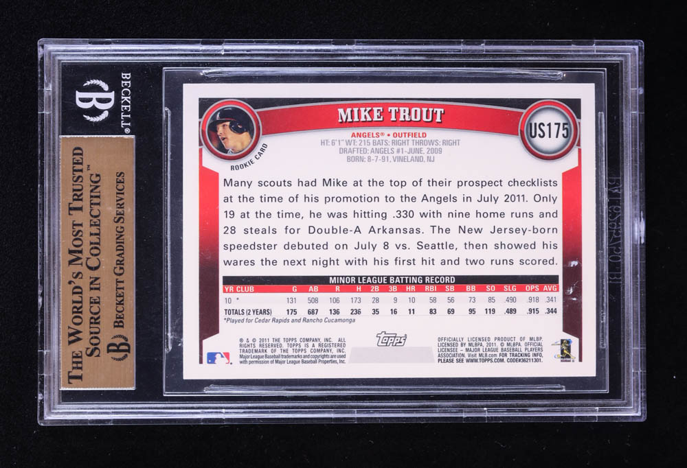 Mike Trout 2011 Topps Update #US175 RC (BGS 9.5) | Pristine Auction