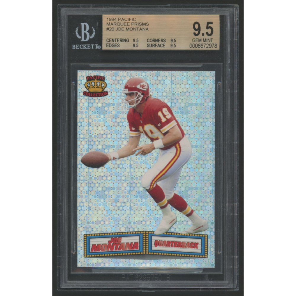 Joe Montana 1994 Pacific Marquee Prisms #20 (BGS 9.5) | Pristine Auction