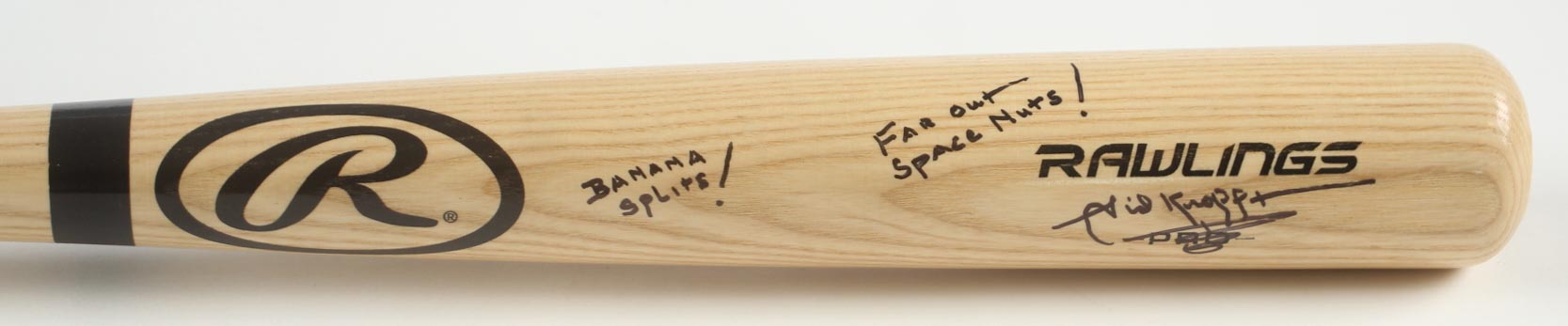 Sid Krofft Signed Rawlings Baseball Bat Inscribed "Far Out Space Nuts ...