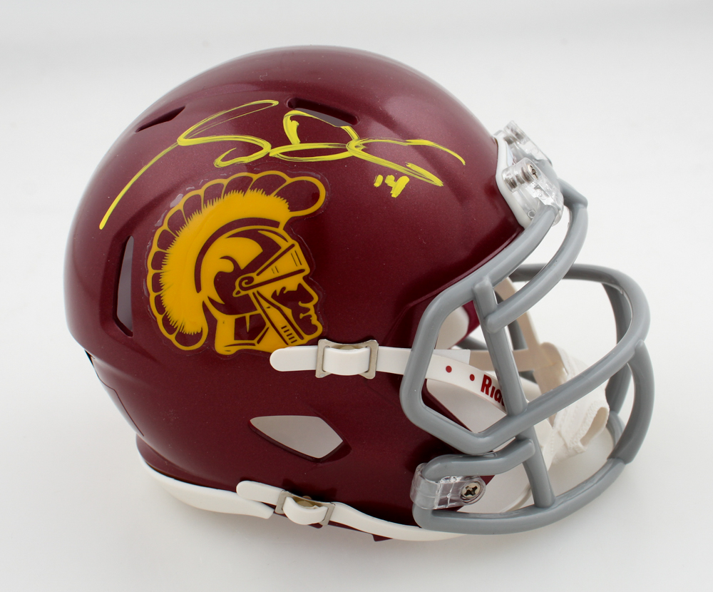Sam Darnold Signed USC Trojans Speed Mini Helmet (Fanatics) | Pristine ...