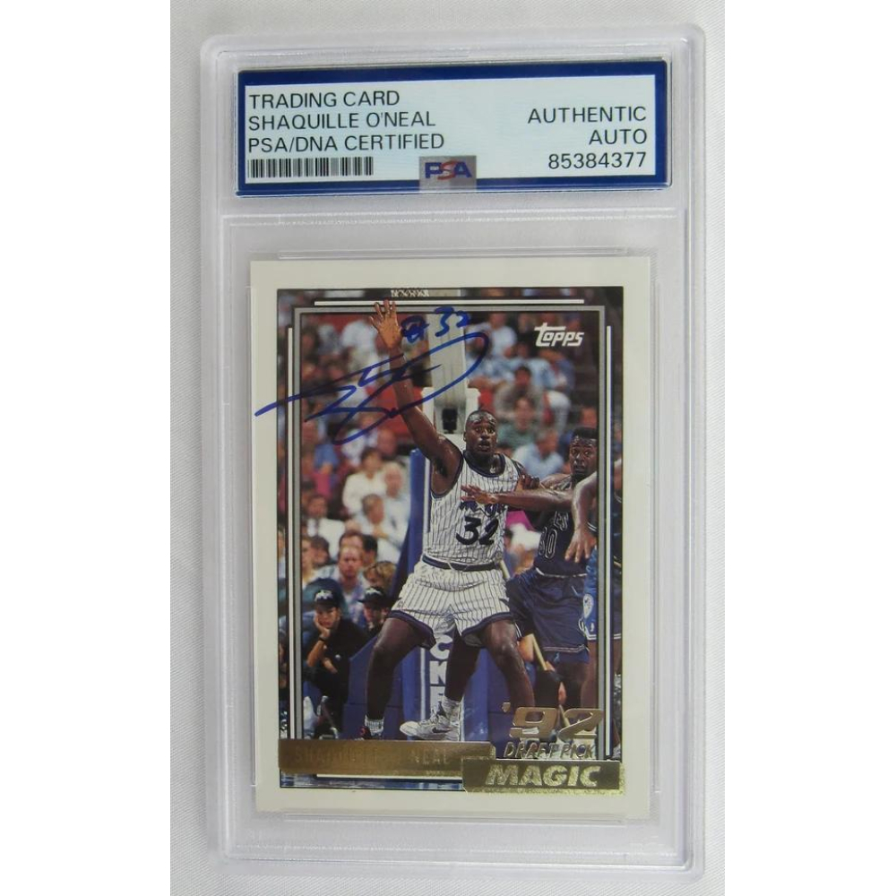 Shaquille O'Neal Signed 1992-93 Topps #362 (PSA) | Pristine Auction