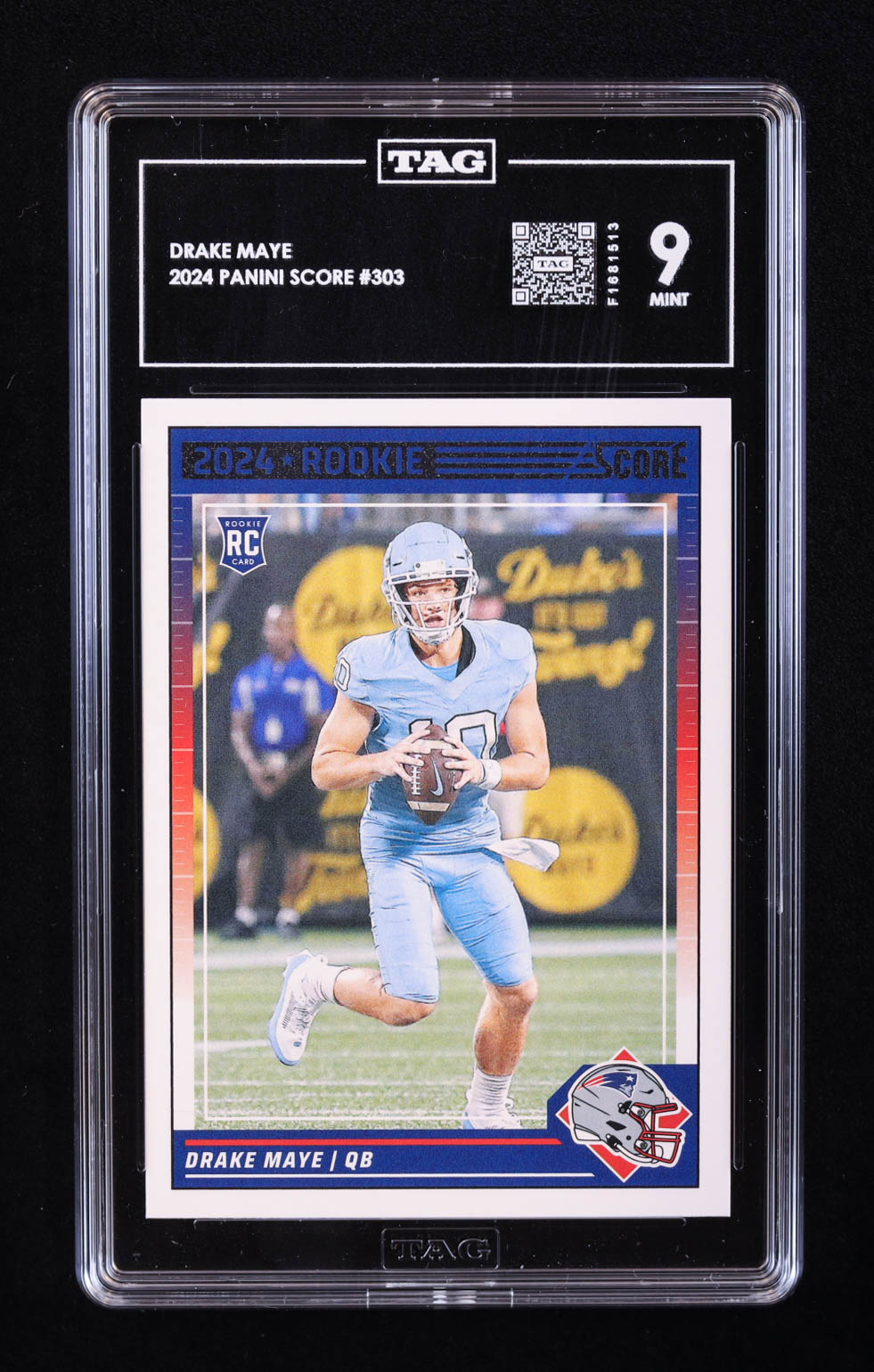 Drake Maye 2024 Score #303 RC (TAG 9) | Pristine Auction