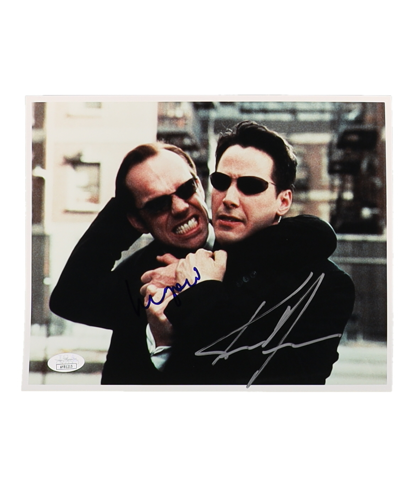 Hugo Weaving & Keanu Reeves Signed "The Matrix" 8x10 Photo (JSA ...