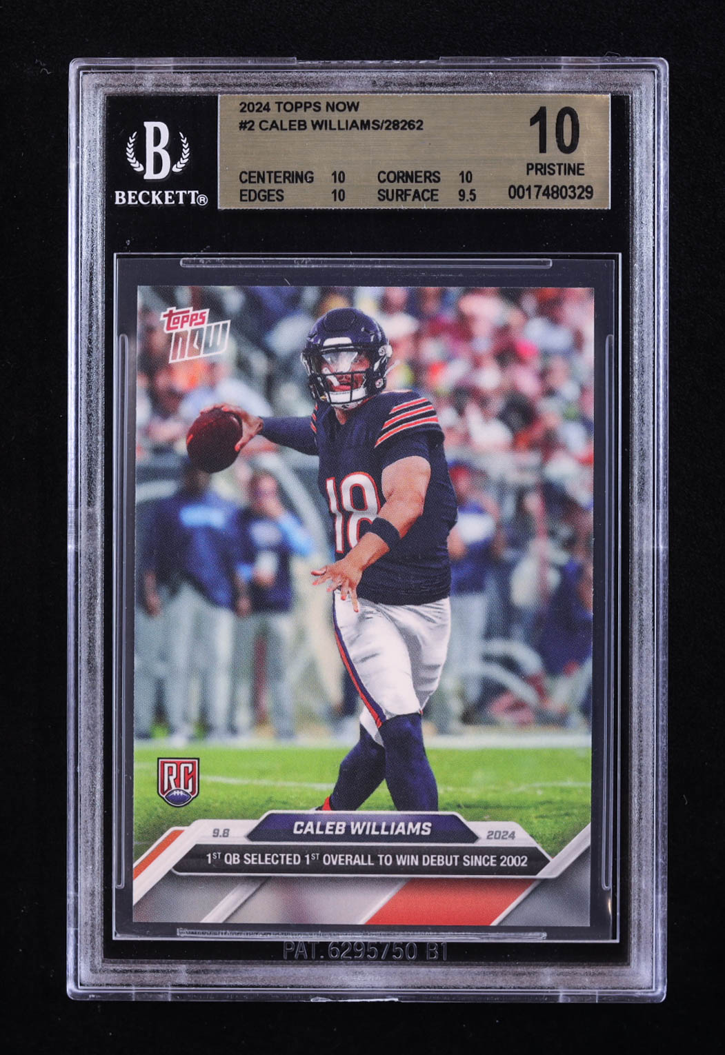 Caleb Williams 2024 Topps Now #2 RC (BGS 10) | Pristine Auction