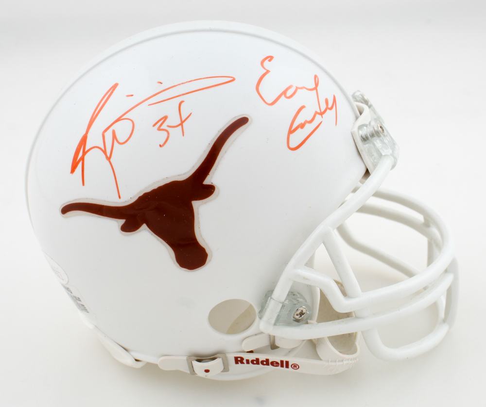 Ricky Williams & Earl Campbell Signed Texas Longhorns Speed Mini Helmet ...