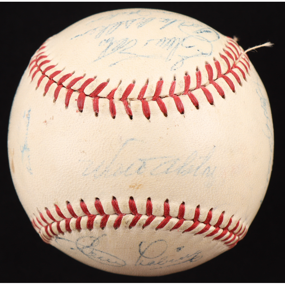 1957 Dodgers ONL Baseball Signed by (26) with Roy Campanella, Walter ...
