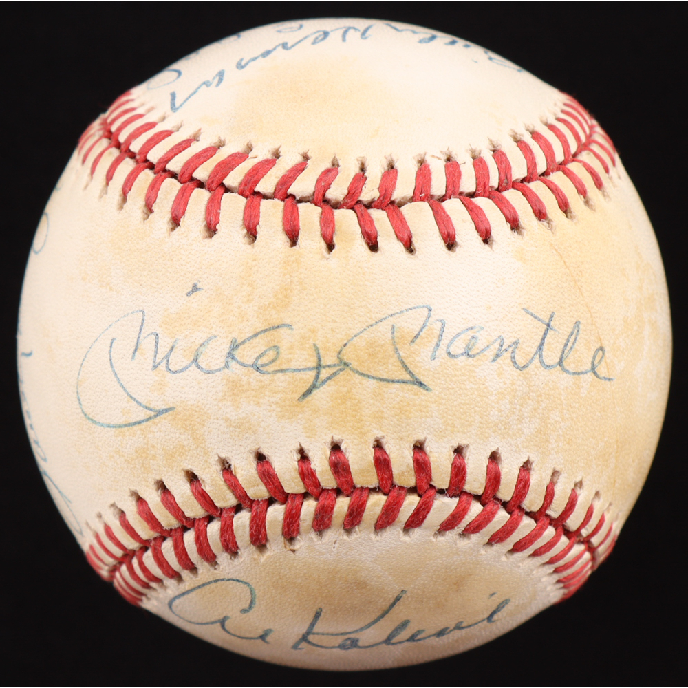Baseball HOFers OAL Baseball Signed by (7) with Mickey Mantle, Billy ...