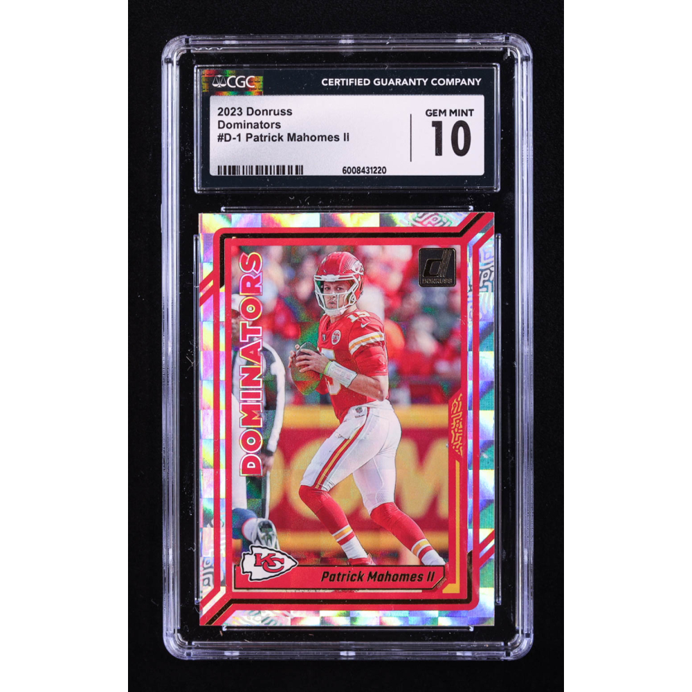 Patrick Mahomes II 2023 Donruss Dominators #1 (CGC 10) | Pristine Auction