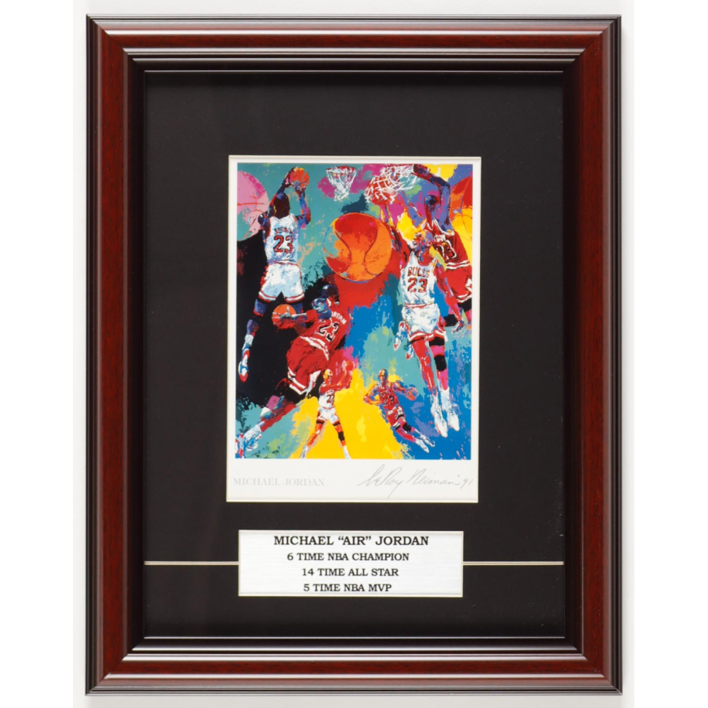 LeRoy Neiman "Michael "Air" Jordan" Custom Framed Art Print | Pristine ...