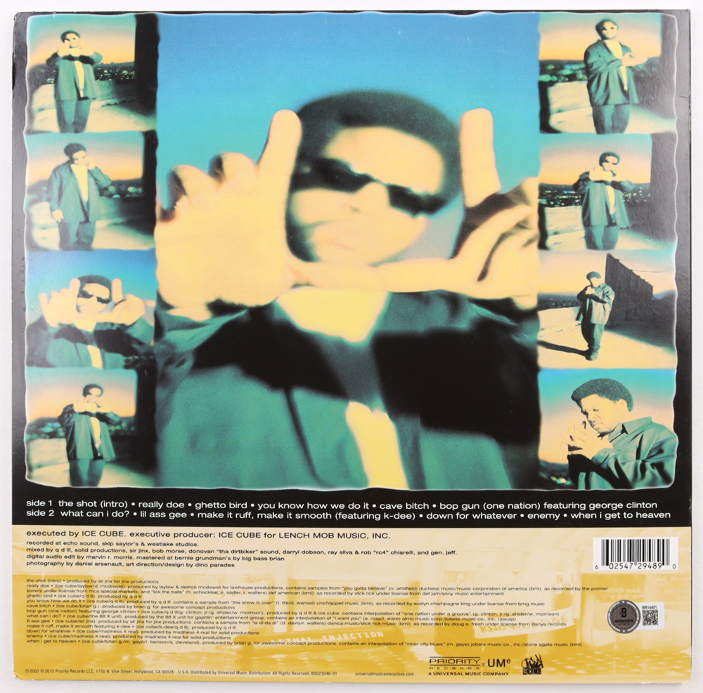Ice Cube Signed "Lethal Injection" Vinyl Record Album (Beckett ...