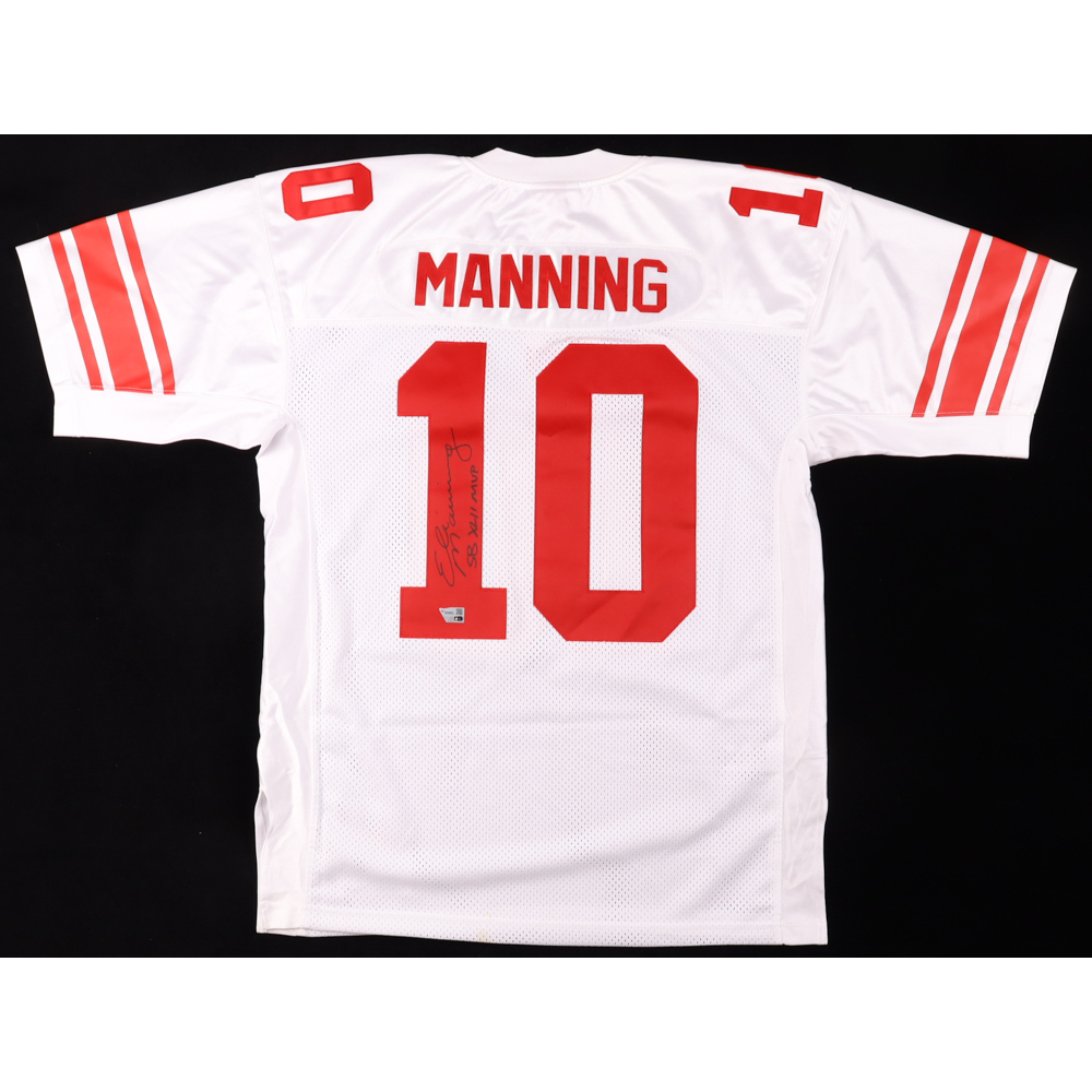 Eli Manning Signed Giants Jersey With Super Bowl XLII Patch Inscribed ...
