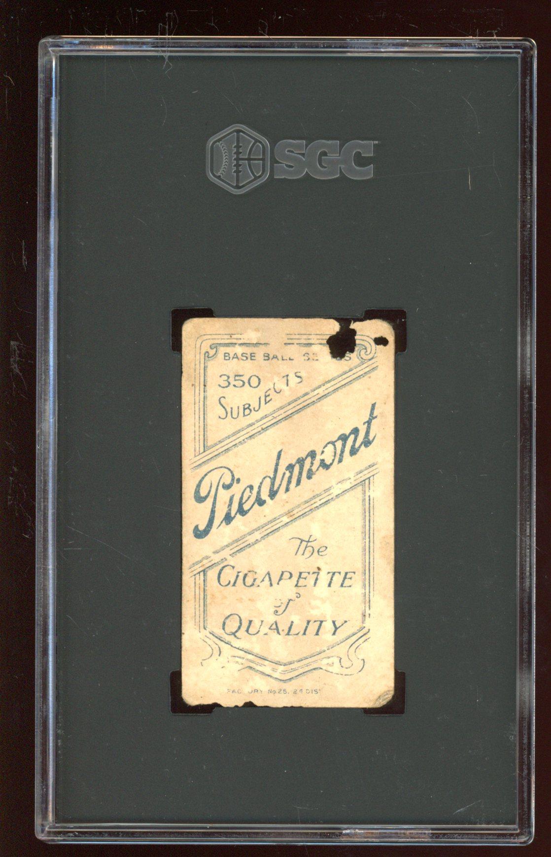 Donie Bush 1910 T206 Piedmont Cigarettes (SGC Authentic) | Pristine Auction