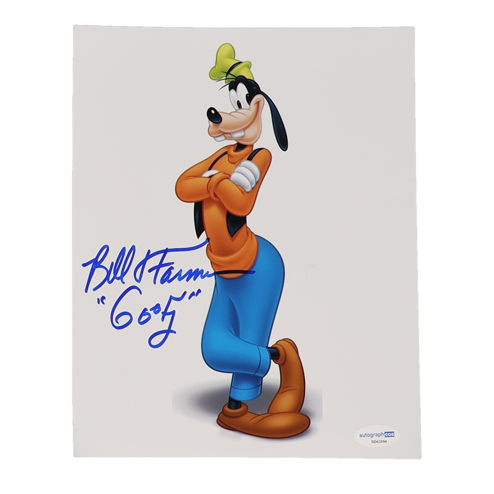 Bill Farmer Signed Disney 8x10 Photo Inscribed "Goofy" (AutographCOA ...