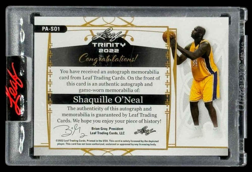Shaquille O'Neal 2023 Leaf Trinity 2022 Patch Autographs #PASO1 #27/35 ...